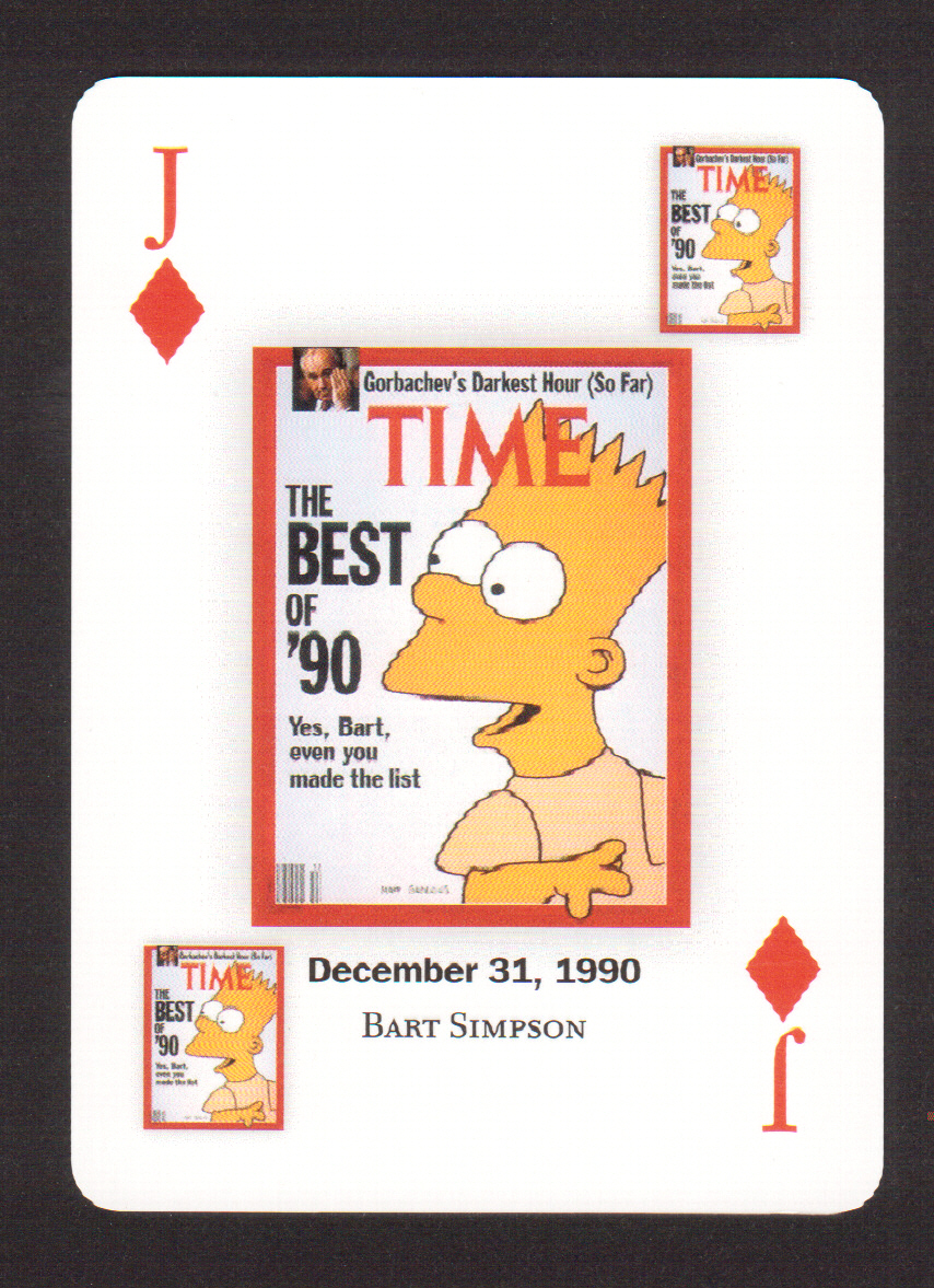 The Simpsons TV Cartoon Bart Simpson T.W. Famous Cover Playing Card | eBay