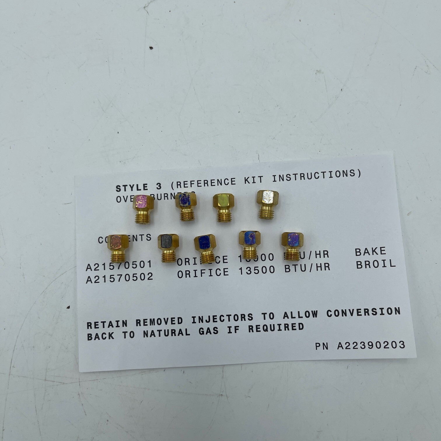 New Frigidaire Oven Conversion Kit Burners and Instructions GRLP5 ...