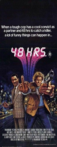48 HRS. Movie POSTER 14x36 Insert Ned Dowd Nick Nolte Eddie Murphy ...