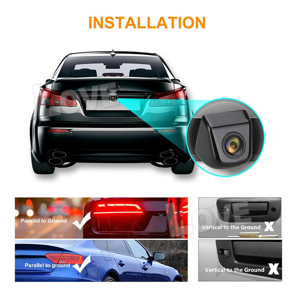 Waterproof HD 170° Car Reverse Backup Night Vision Camera Rear View ...
