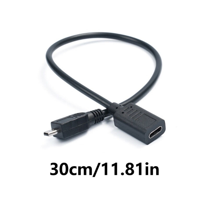 Type C Female to Mini USB 8 Pin Male USB Adapter Cable 30CM Small USB ...