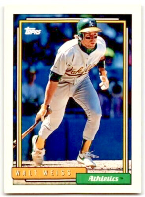 1992 Topps #691 Walt Weiss Shortstop Oakland Athletics FREE shipping | eBay