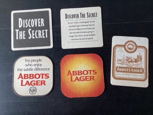5 different issues Abbots Lager BEER COASTERS | eBay Australia