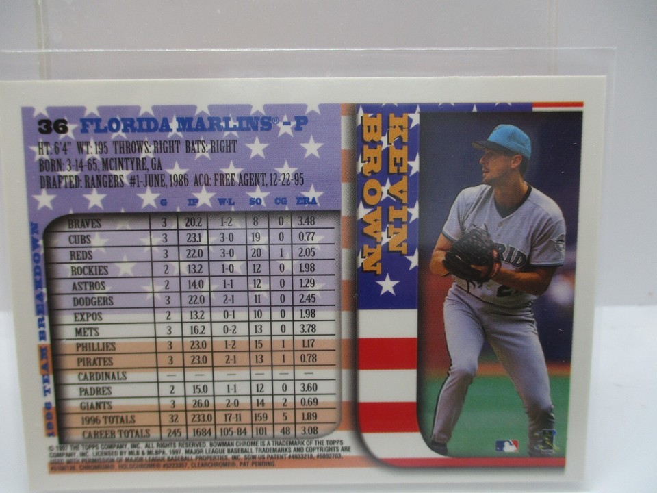 1997 Bowman Chrome International #36 Kevin Brown RANGERS | eBay