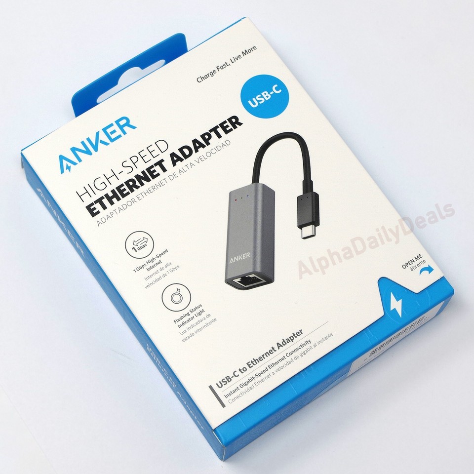 Anker USB-C to Ethernet RJ45 Gigabit Adapter MacBook iPad Pro ...