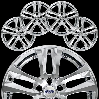2018-2019 Ford Explorer XLT Chrome 18" Wheel Skins Full Rim Covers Hub ...