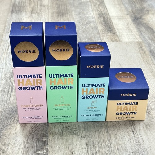 Moerie Ultimate Hair Growth 4pc Set/Kit - Shampoo Conditioner Spray ...