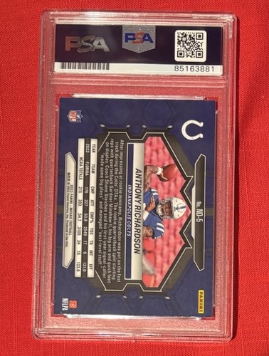 Anthony Richardson 2023 PANINI Mosaic Trading Card Autographed PSA | eBay