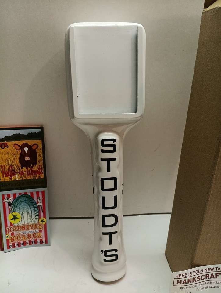 Stoudt's Karnival Kolsch Style Beer Paddle Ceramic Tap Paper Label 10 ...