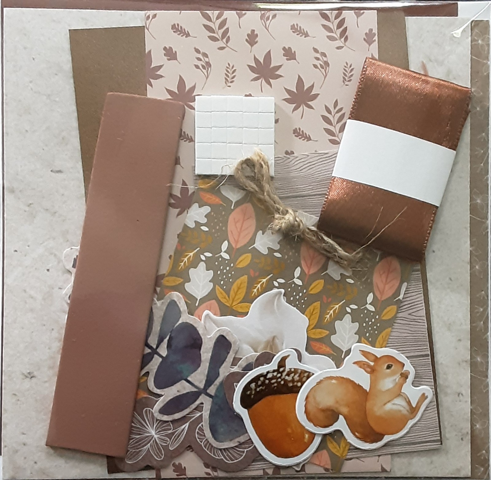 6"x6" Brown Autumn Card Making Kit - Papercraft - Scrapbooking (#0201 ...