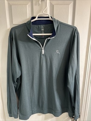 Rhoback Mens QZip 1/4 Zip Quarter-Zip Pullover Ponderosa Green 3XL XXXL ...