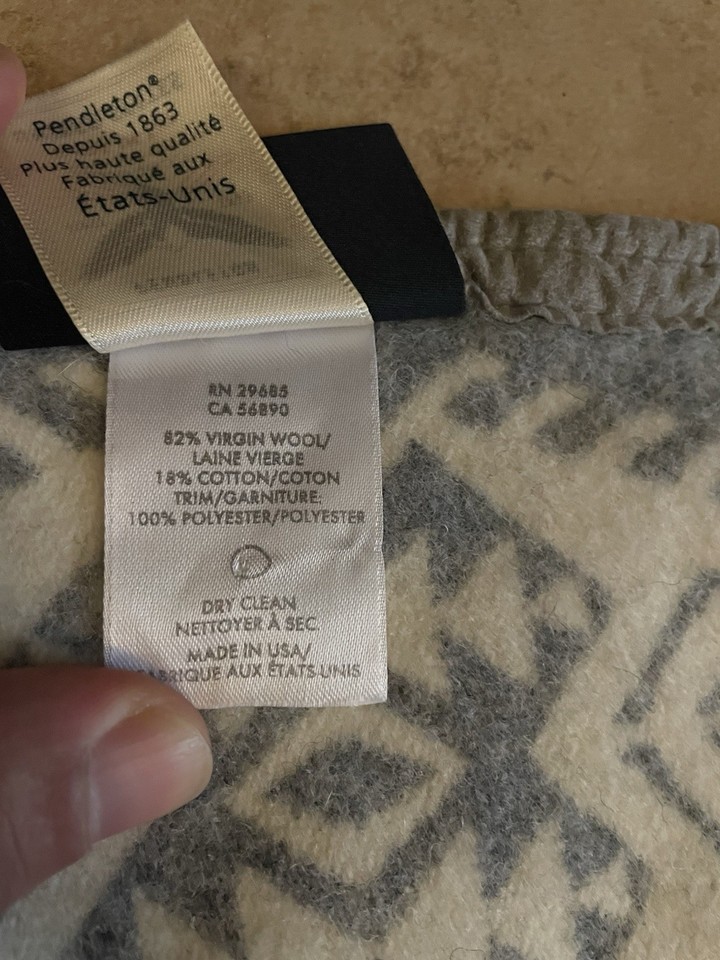 Pendleton Wool Blanket King Size Silver Bark Southwest BIG | eBay