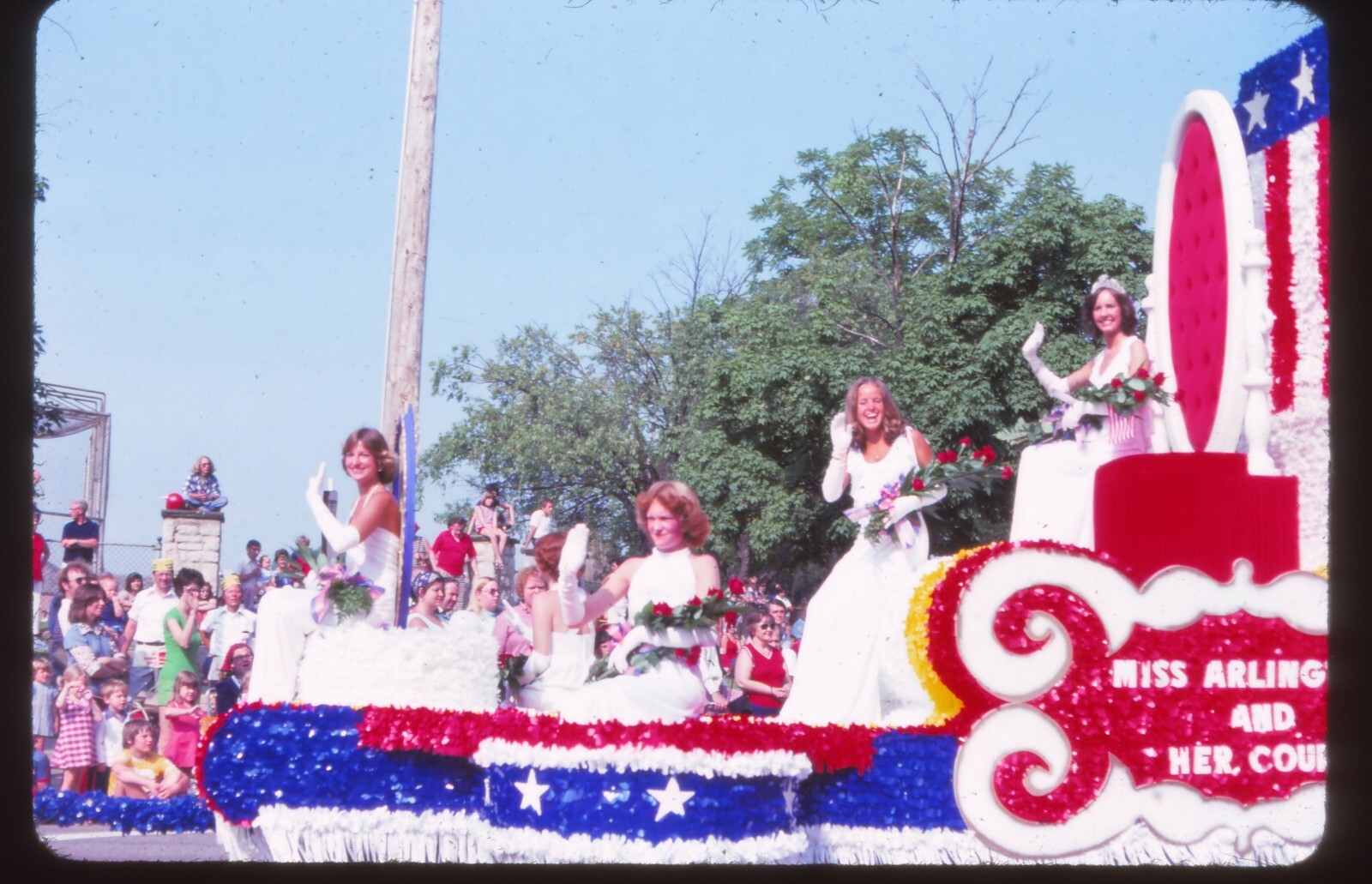 Vintage Photo 35mm FILM SLIDE 1977 4th of July Parade Miss Arlington ...