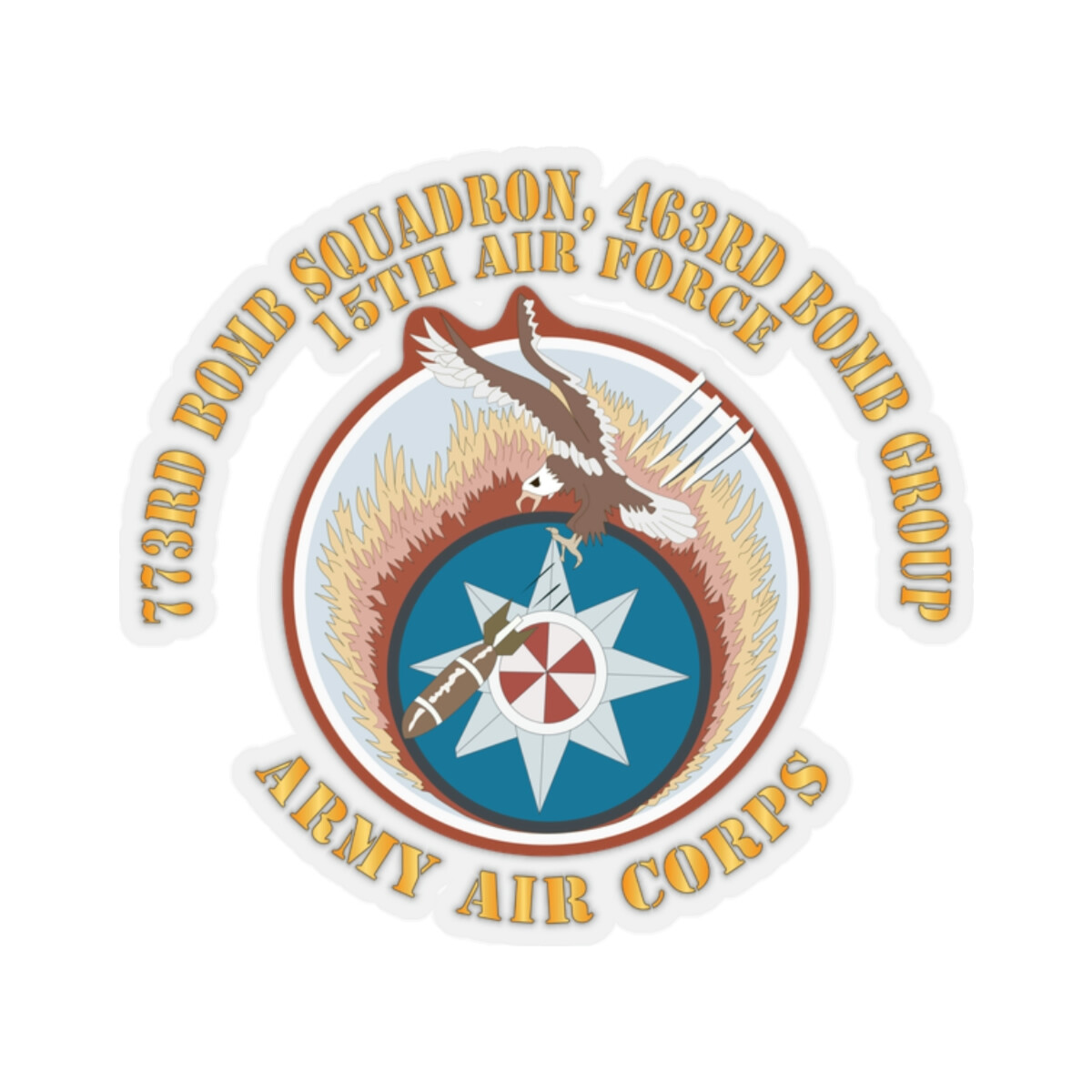 Kiss-Cut Stickers - AAC - 773rd Bomb Squadron, 463rd Bomb Group - 15th ...