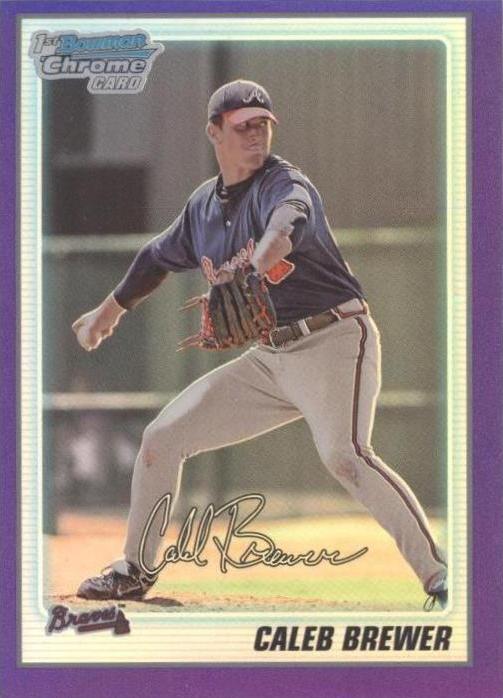 2010 Bowman Chrome - Prospects Caleb Brewer #BCP81 Purple Refractor ...