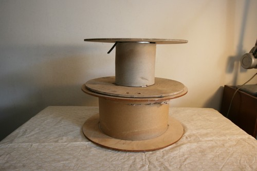 Cable Drum Reels Set of Two Small Wooden Cardboard Upcycle Project ...