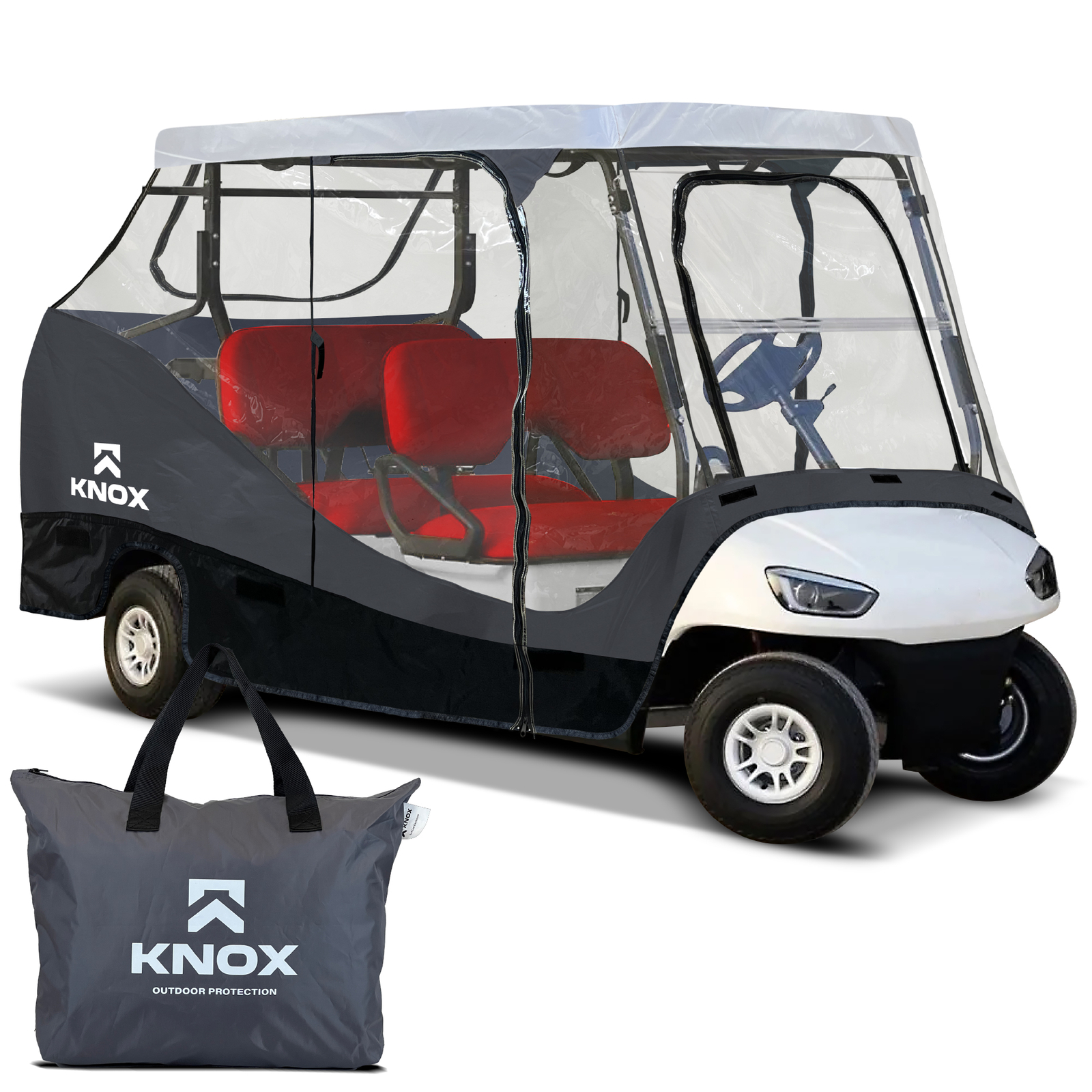 KNOX Golf Cart Covers 4 Passenger 80", 600D Universal Winter Golf Cart ...