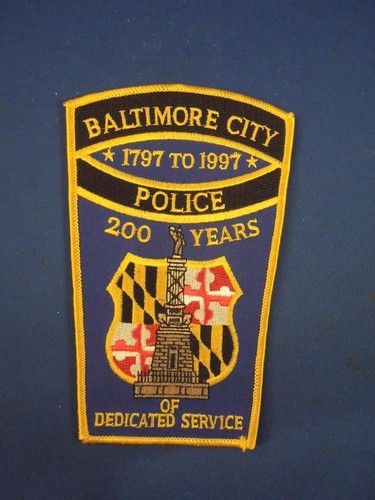 1997 Baltimore City Police 200 Years of Dedicated Service Shoulder Iron ...