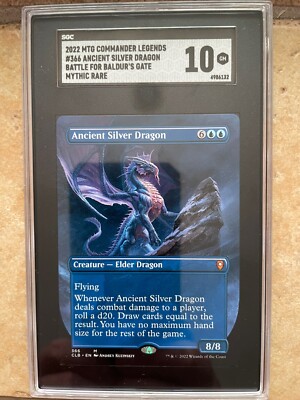 MtG - Ancient Silver Dragon - Commander Legends - Borderless - SGC 10 ...