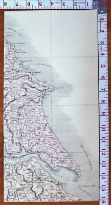 1883 MAP SCARBOROUGH FLAMBOROUGH HEAD HORNSEA BEVERLEY HULL | eBay