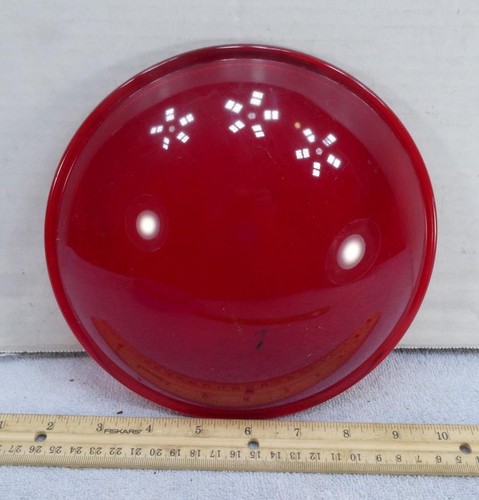 RED PYREX GLASS LENS Stage Traffic - Railroad Signal Light - Lantern ...