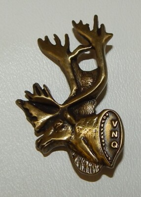 Vintage Brass Schefferville Canada Elk Head VNQ Sportsman's Club Pin | eBay