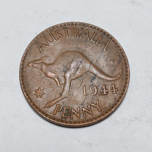 1944 Australia 1 Penny - Perth Mint Strike - Bronze Coin - George VI ...