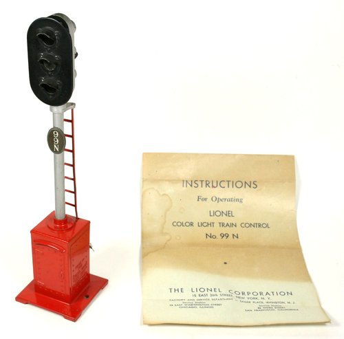 WORKING VINTAGE PREWAR LIONEL 99N BLOCK SIGNAL STANDARD GAUGE WITH ...