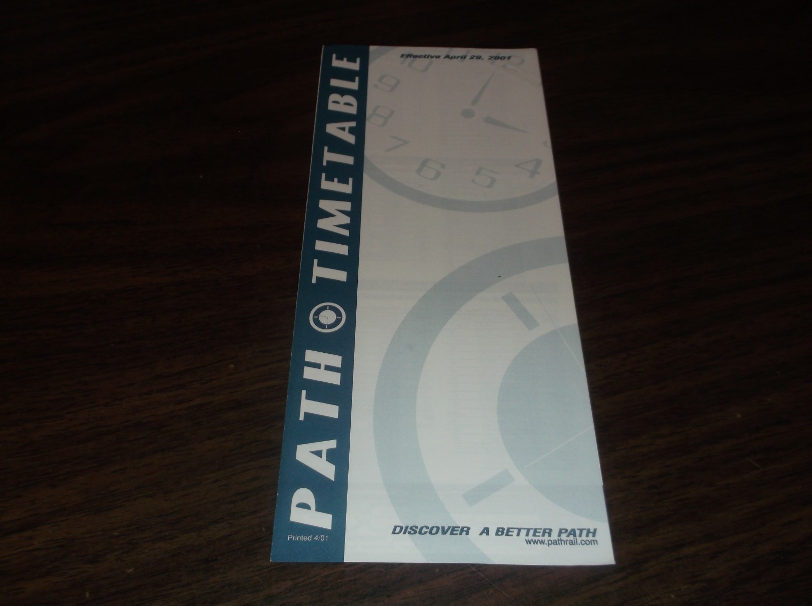 APRIL 2001 PATH PORT AUTHORITY TRANS-HUDSON TIMETABLE | eBay