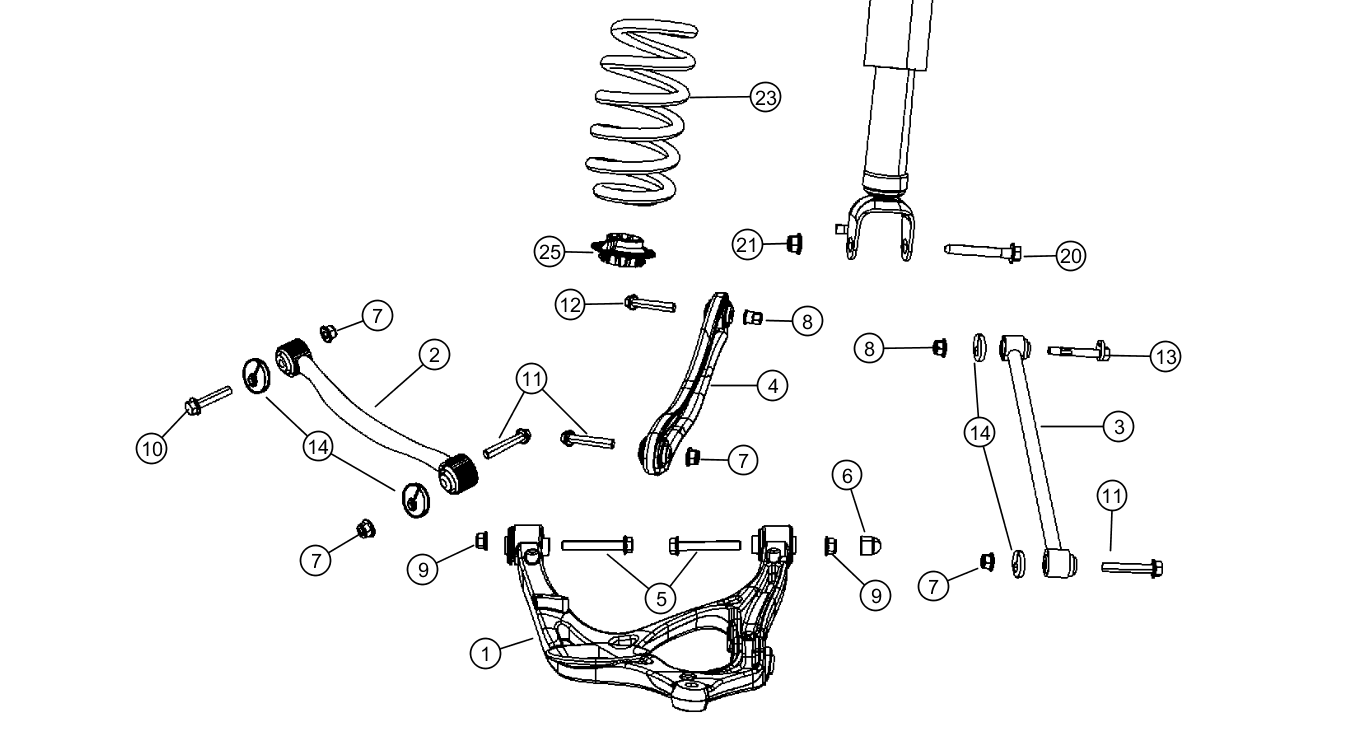 2 x Rear Toe Link Alignment Bolt for Jeep Grand Cherokee 2011-2018 SMB ...