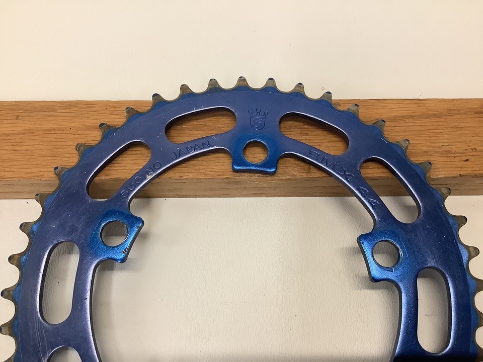 Sugino Chainring 44 Tooth Crown Stamped Blue Old School Bmx | eBay