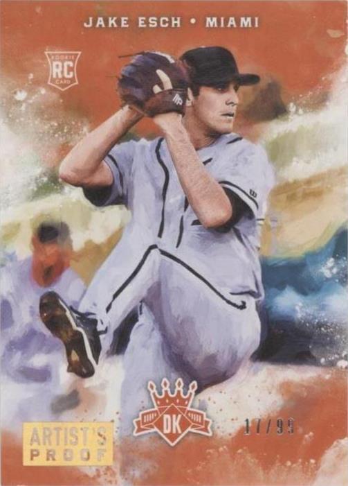 2017 Panini Diamond Kings - Rookies Jake Esch #175 Artist's Proof Gold ...