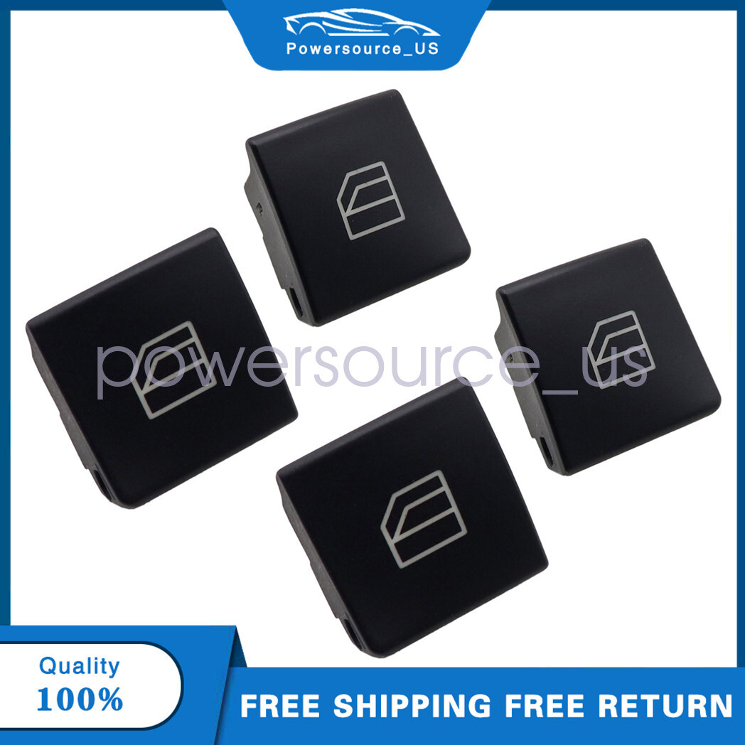 4 x Window Switch Button Cap for Mercedes C E W204 S204 W212 S212 A207 ...