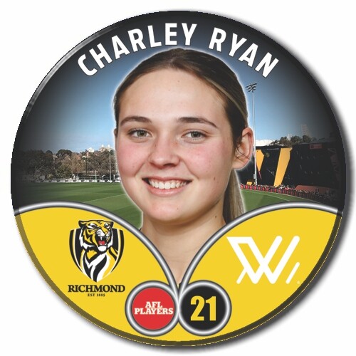 2023 AFLW S7 Richmond Player Badge - RYAN, Charley | eBay Australia