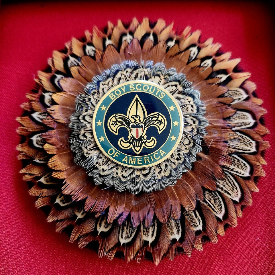 Vintage 90's Boy Scouts Norman Pierce Native American Feather Art ...