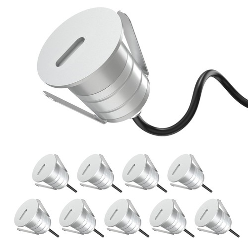 LED Step Lights 10 Packs, 3000K 1W Low Voltage 12V DC/AC Recessed In ...