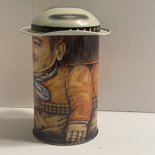 COWBOY CAP TINS Decorative Cup Shaped Tin With Lid Hat Made In England ...