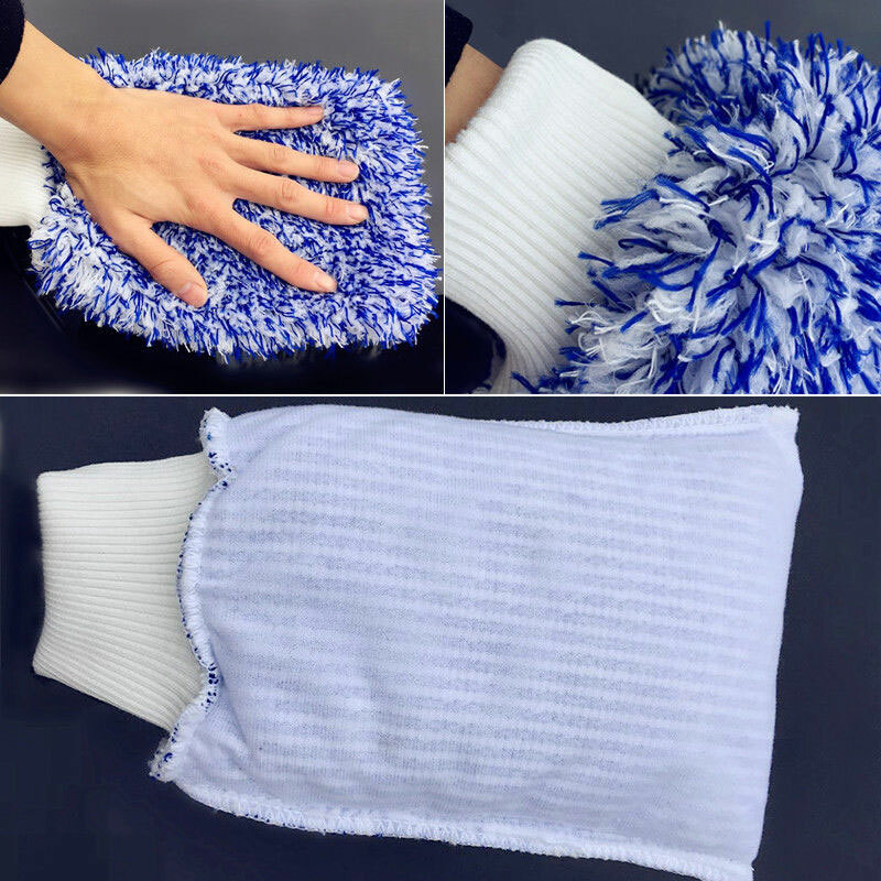 Car Care Wash Glove Microfibre Hand Wash Mitt Cleaner Soft Auto ...