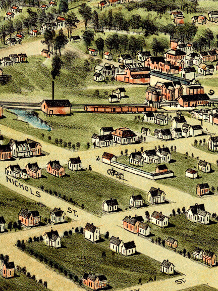 1891 Ardmore Oklahoma Vintage Old Panoramic City Map - 24x36 | eBay
