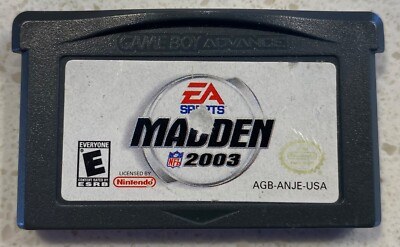 Madden NFL 2003 (Nintendo Game Boy Advance, 2002) GBA DAMAGED LABEL ...