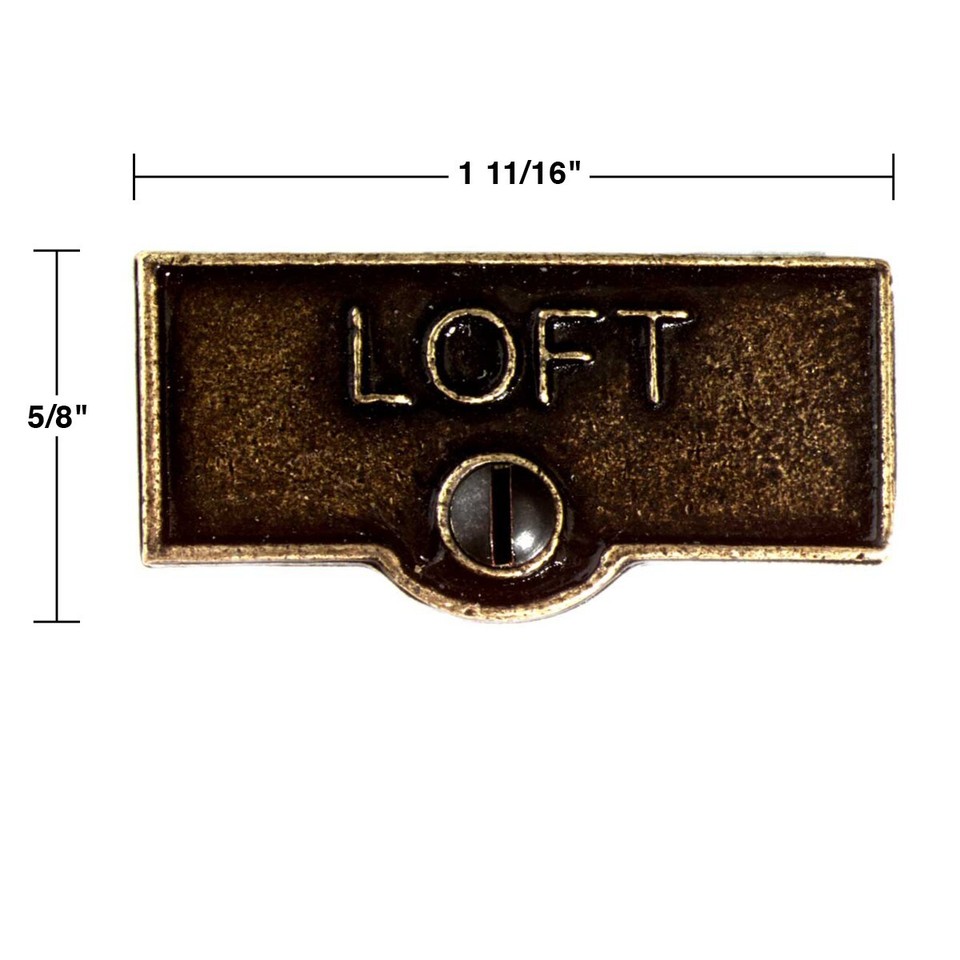 Switch Plate Tags "LOFT" Name Signs Labels Cast Brass Board Renovators ...