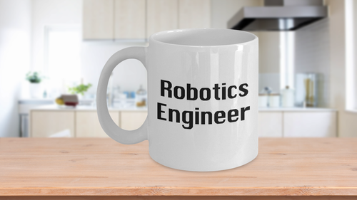 Robotic Engineer Mug White Coffee Cup Funny Gift for Dad, Boss, Rocket ...