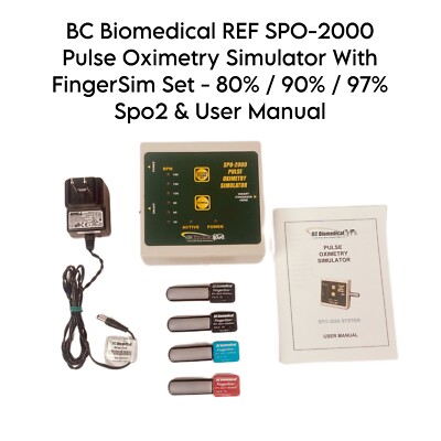 BC Biomedical REF SPO-2000 Pulse Oximetry Simulator With FingerSim Set ...