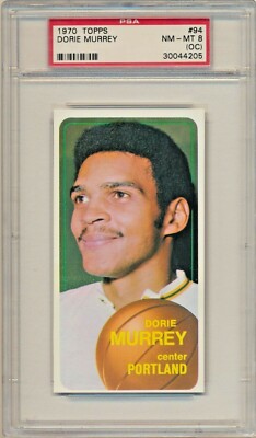 1970-71 Topps Tall Boys Dorie Murrey PSA 8 NM-MT (OC) Trail Blazers ...