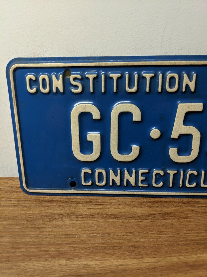 Vintage Vanity Used License Plate GC 54 Connecticut CT 1981 Great ...