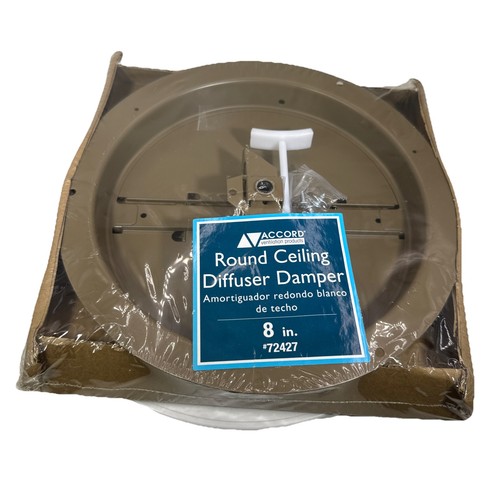 Accord Round Ceiling Diffuser Damper 8" #72427 Heavy Steel Adjustable ...