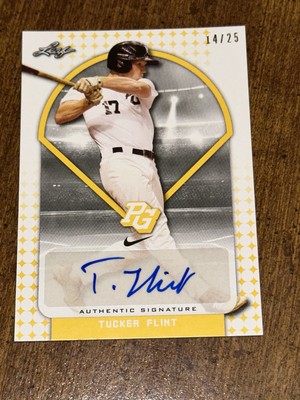 TUCKER FLINT 2018 LEAF PERFECT GAME YELLOW AUTOGRAPH #14/25 ANGELS ...