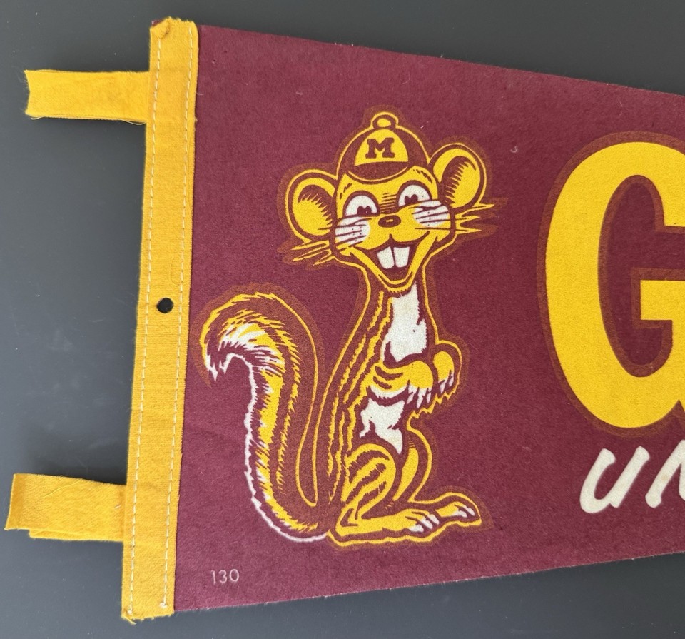 Vintage Felt University of Minnesota Gophers Pennant NCAA 26 1/2"RARE ...