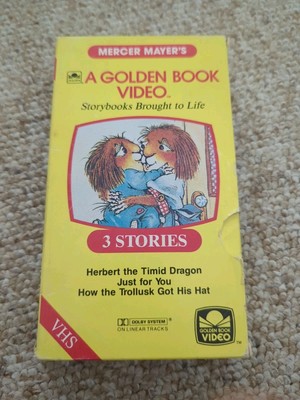 VHS Golden Book Video Mercer Mayer Stories Herbert Just Trollusk Hat ...