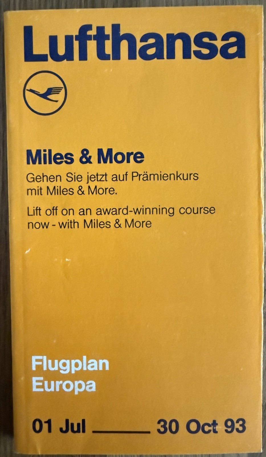 LUFTHANSA AIRLINES TIMETABLE SUMMER 1993 NO.2 EUROPE | eBay